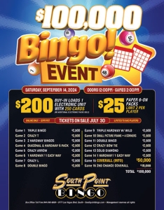 South Point Bingo Room - Best Las Vegas Bingo Game